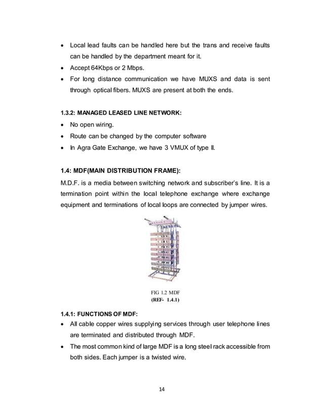 BSNL Training Report | DOCX
