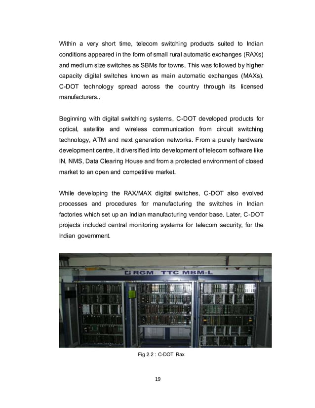 BSNL Training Report | DOCX