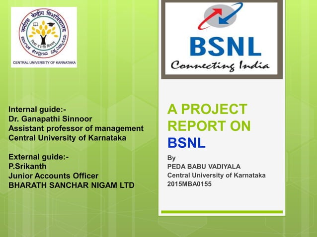 presentation on bsnl | PPTX | Telecommunications Industry | Industries