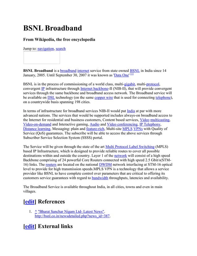 Bsnl Broadband | PDF