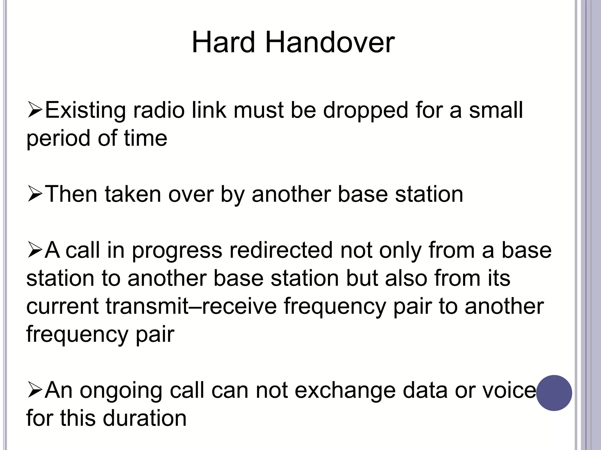 Handover in Telecom | PPSX