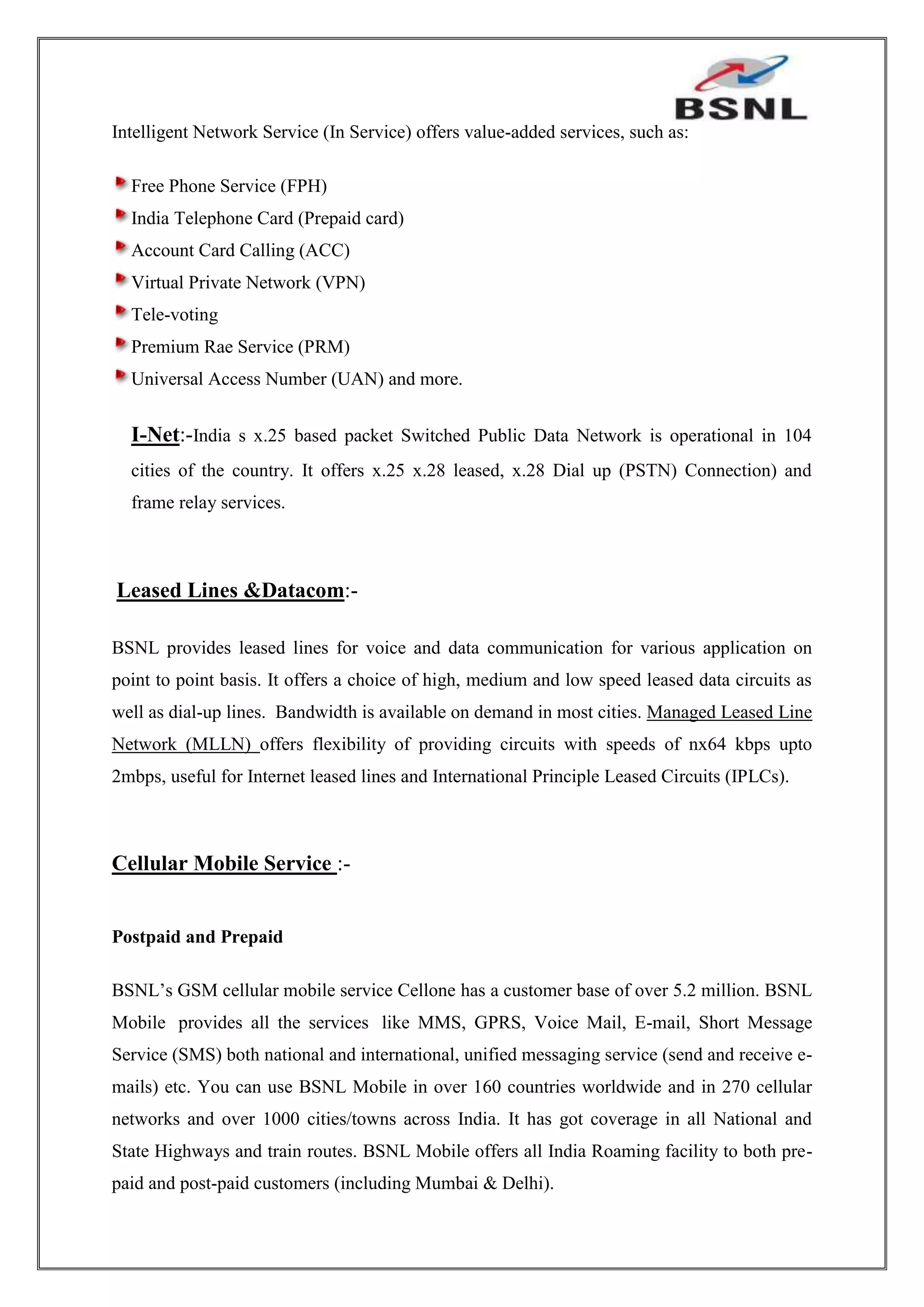 Bsnl project........ | DOCX