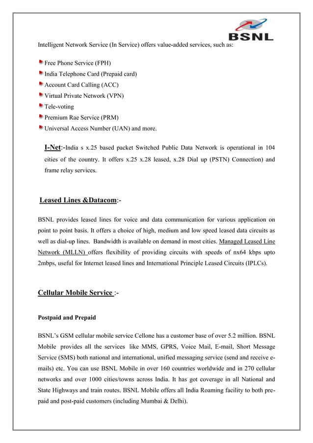 Bsnl project........ | DOCX