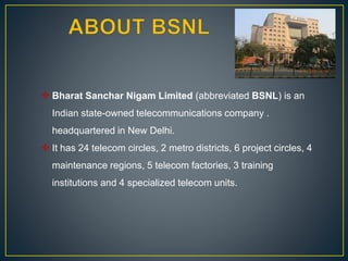 Bsnl training by keshav | PPTX