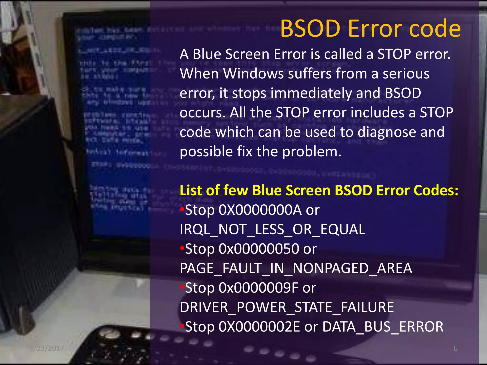 Bsod presentation | PPTX