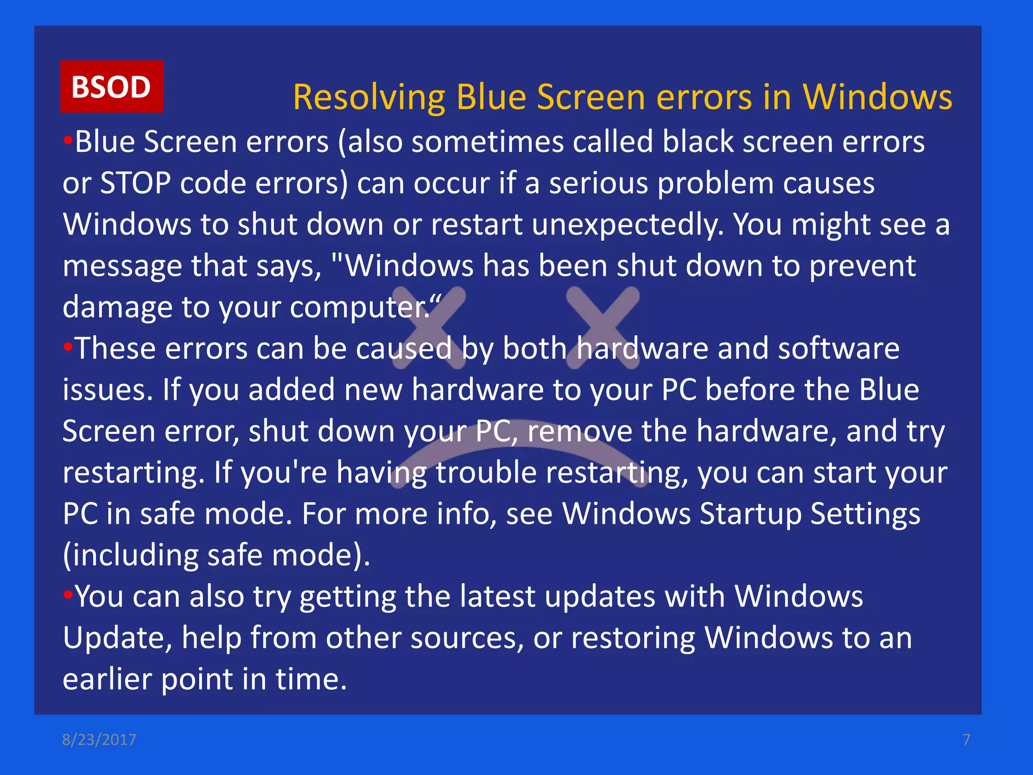 Bsod presentation | PPTX