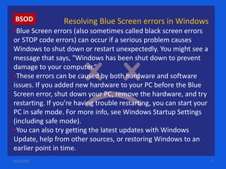 Bsod presentation | PPTX