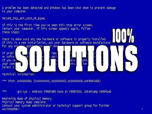 Bsod presentation | PPTX | Operating Systems | Computer Software and ...