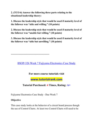 Bsop 326 Enhance teaching - tutorialrank.com