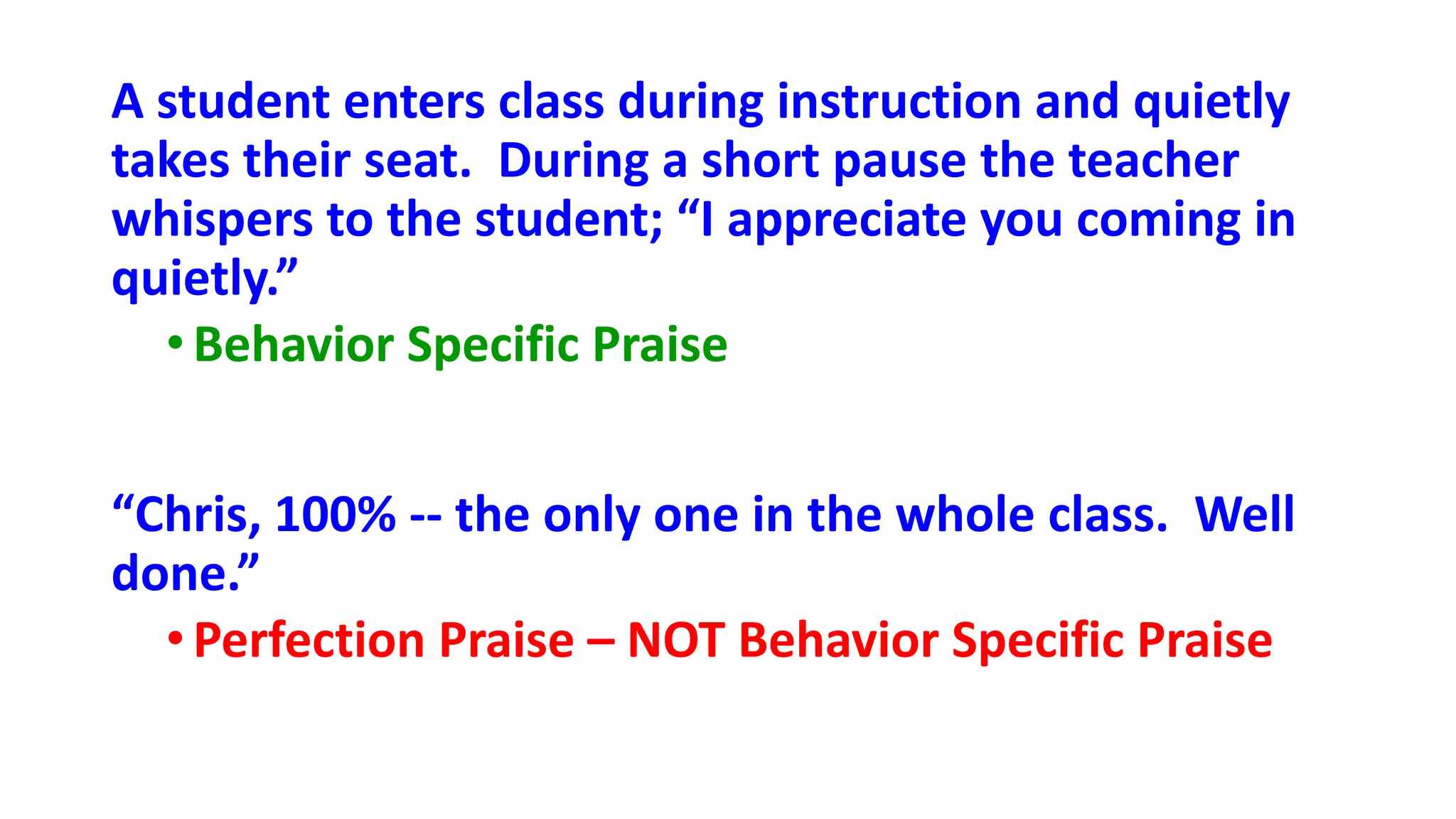 Ci3T: Behavior Specific Praise | PPTX