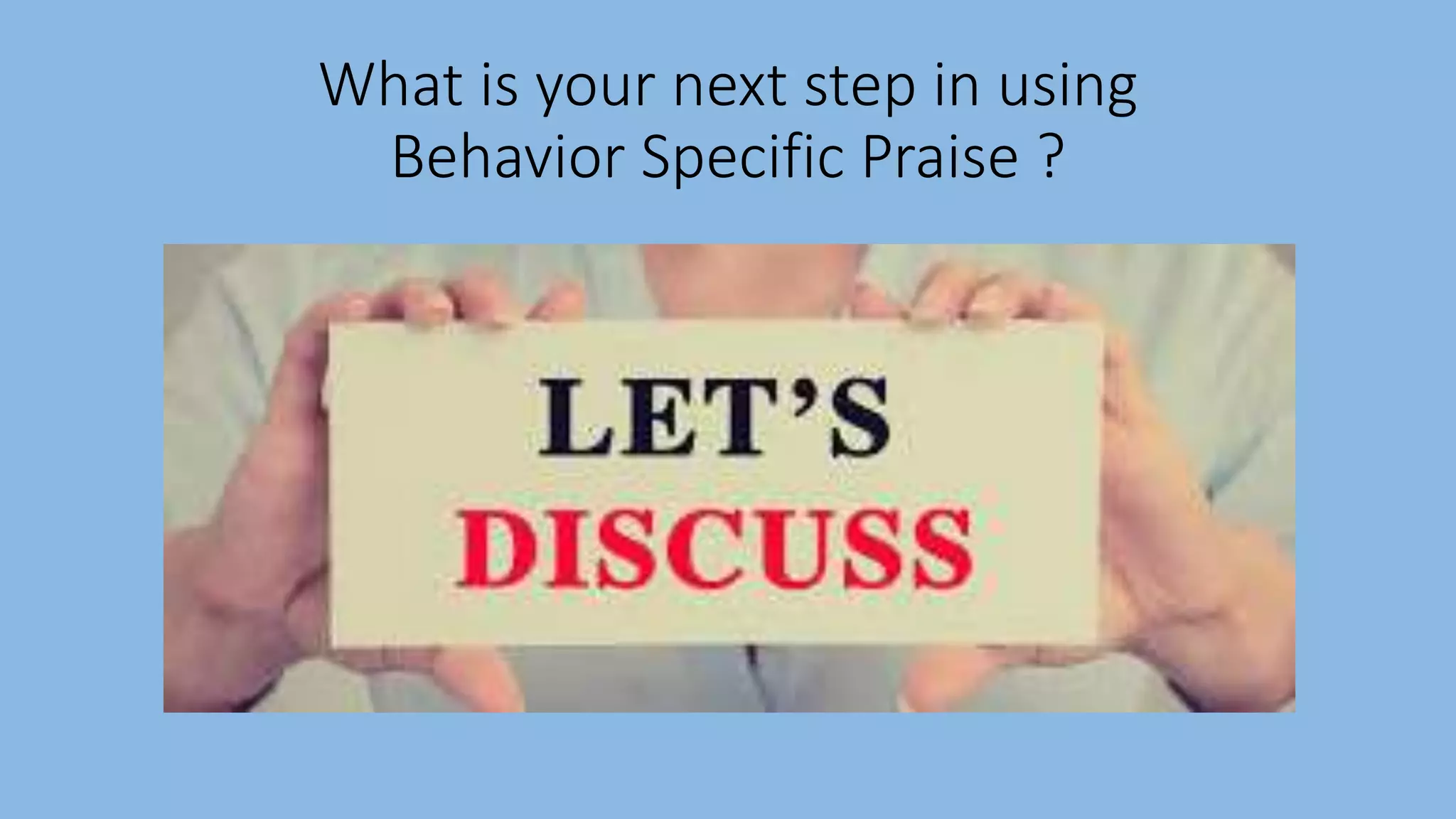 Ci3T: Behavior Specific Praise | PPTX