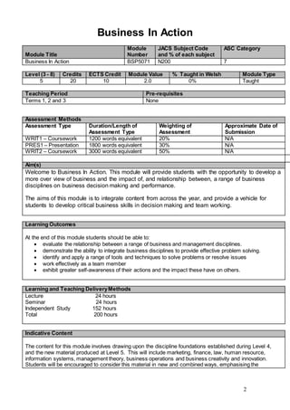 Bsp5071 business in action handbook 2020 | DOCX