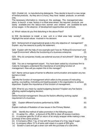 XII CBSE BS PAPER | DOCX