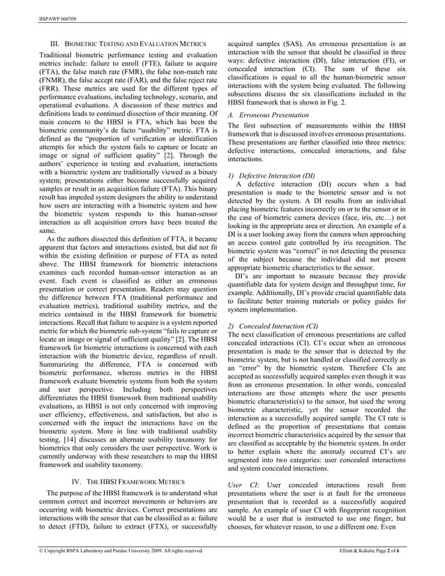 2009 A Definitional Framework For The Human Biometric Sensor Interaction Model Pdf