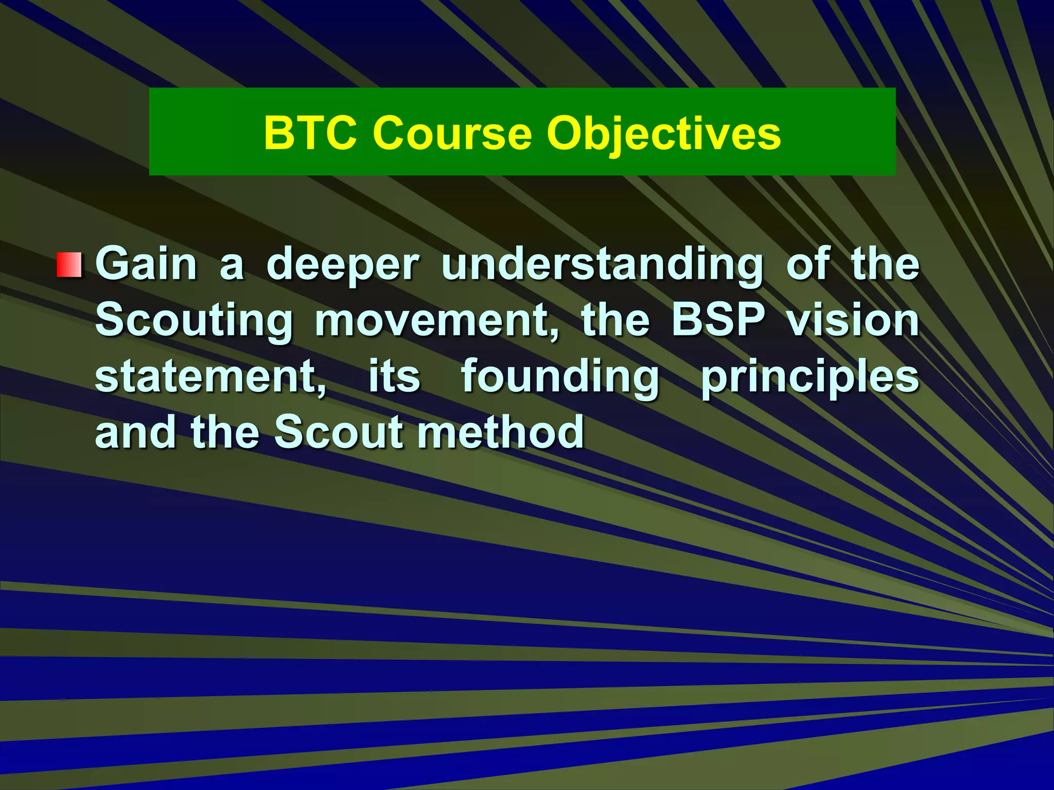 BSP Basic Training Course Troop-Outfit.ppt