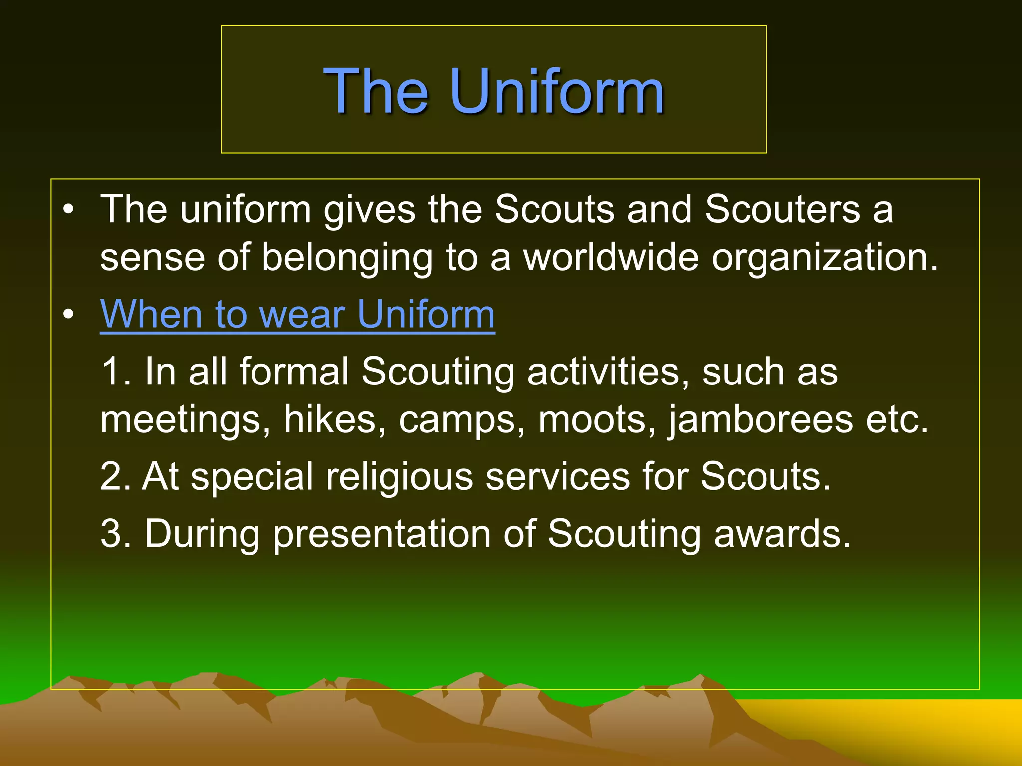 BSP Basic Training Course Troop-Outfit.ppt
