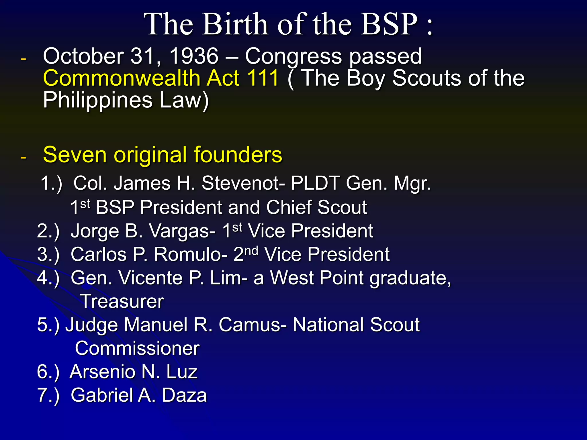 BSP Basic Training Course Troop-Outfit.ppt