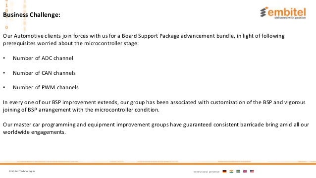Board Support Package | BSP Development & Integration Board Support Package | BSP Development & Integration