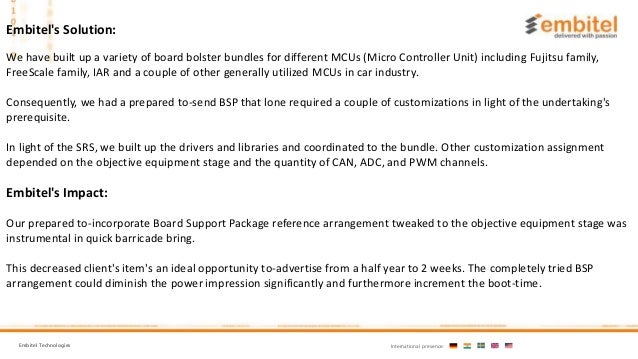 Board Support Package | BSP Development & Integration Board Support Package | BSP Development & Integration