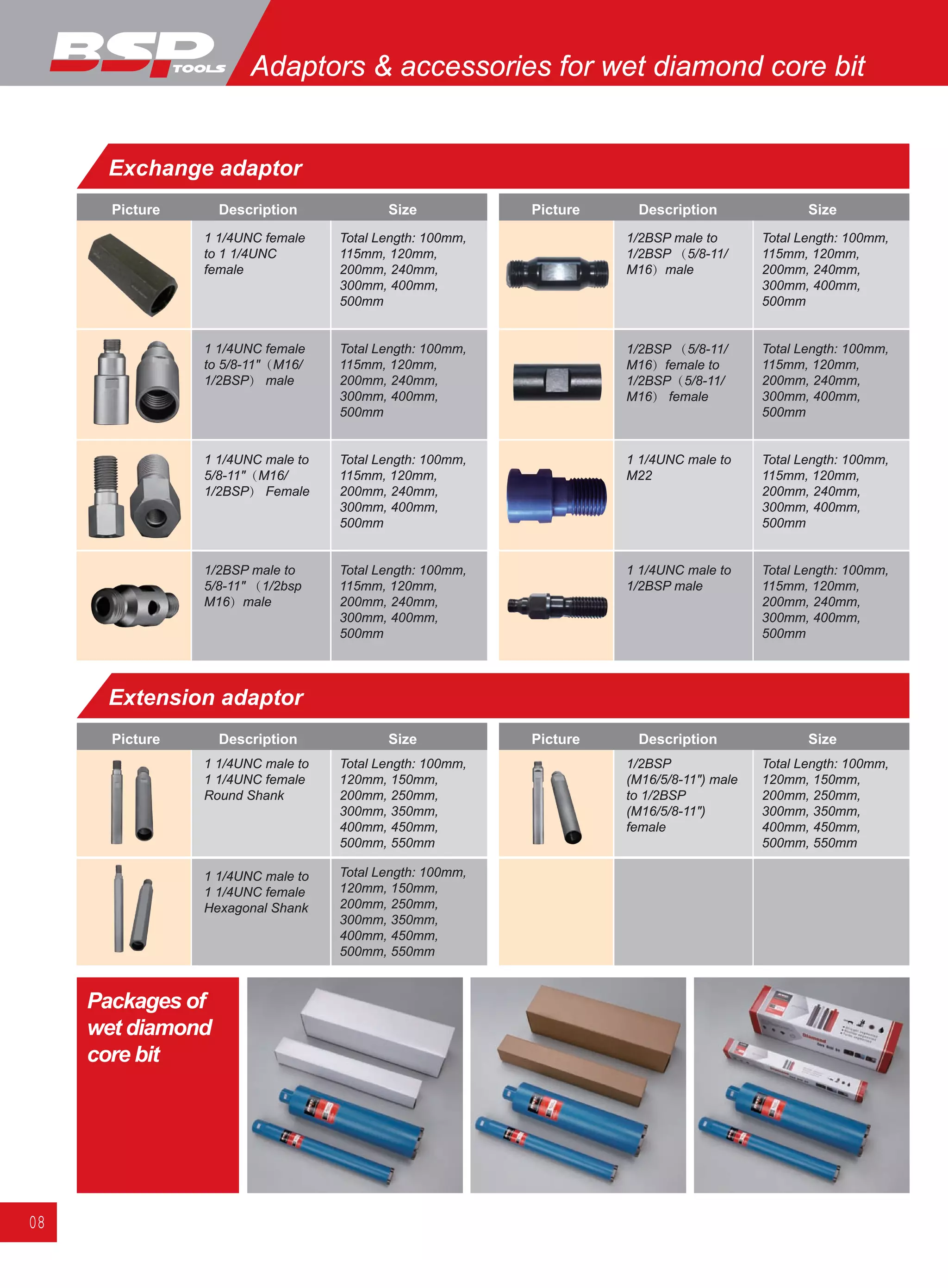 Diamond core bit set catalog from diamond core bit manufacturer ...
