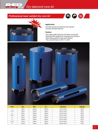 Diamond core bit set catalog from diamond core bit manufacturer ...