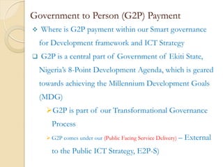 Facilitating G2P payments – a real life recount. | PPT