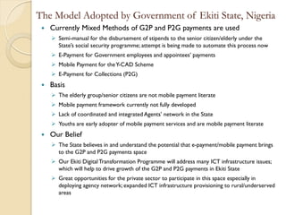 Facilitating G2P payments – a real life recount. | PPT