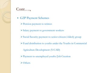 Facilitating G2P payments – a real life recount. | PPT