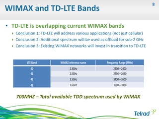 Just Fact: Using 4G mobile and fixed services on a dual mode WiMAX/LTE network | PPT