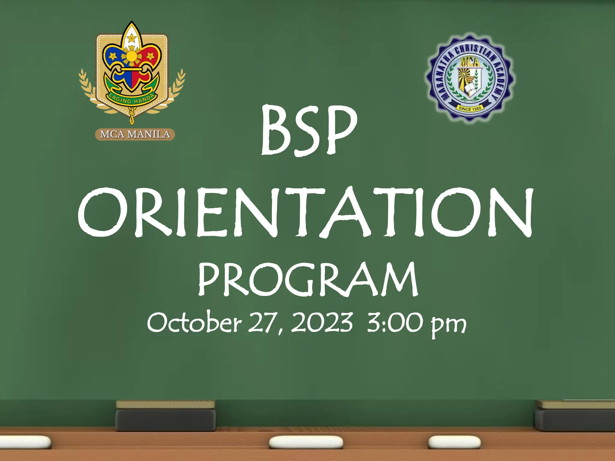 BSP Orientation for Senior Boyscouts od MCA Manila | PPTX