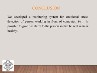 Stress detection using Image processing | PPTX