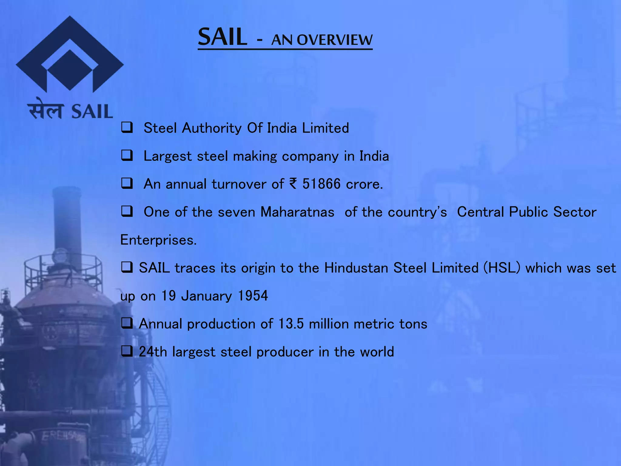 Bhilai Steel Plant presentation | PPTX
