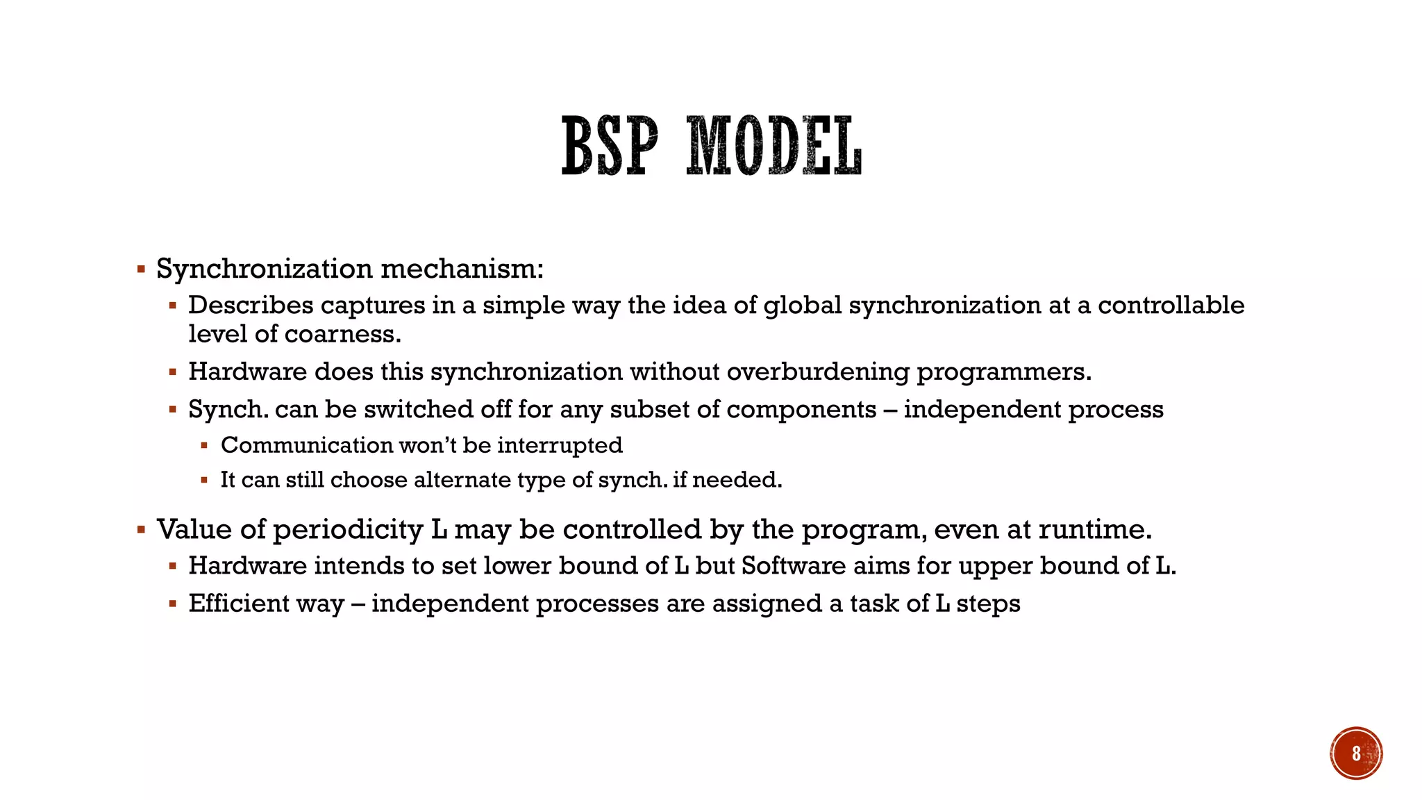 Bulk Synchronous Parallel Bsp Ppt