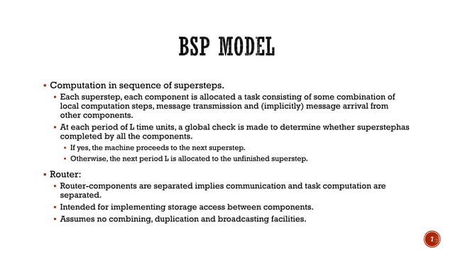 Bulk-Synchronous-Parallel - BSP | PPT