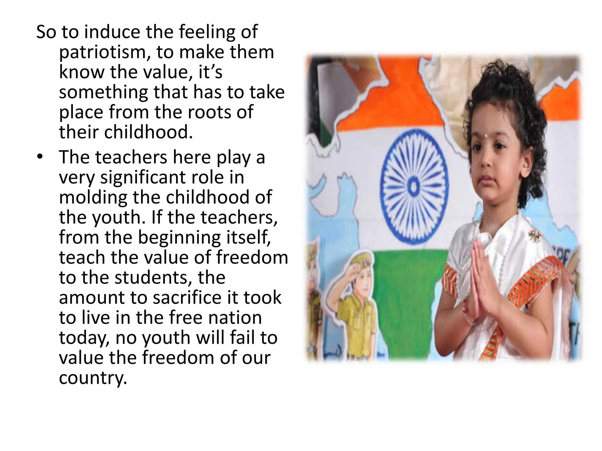 Sense of patriotism among youth for nation building | PPTX