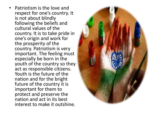 Sense of patriotism among youth for nation building | PPTX | National ...