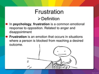 conflict and frustration + adjustment and maladjustment | PPT