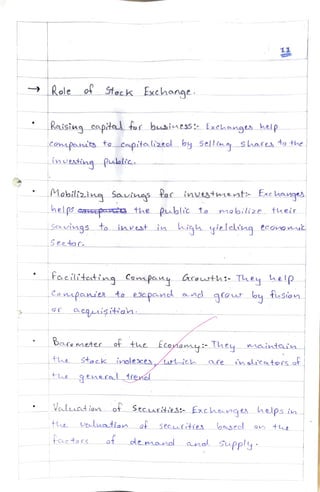 Business Studies Project on Stock Exchange | PDF