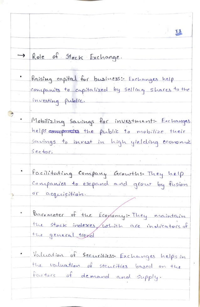 Business Studies Project on Stock Exchange | PDF