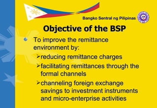 BSP Program for Overseas Filipino Workers (OFWs) | PPT