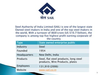 Bhilai Steel Plant Training Presentation | PPTX