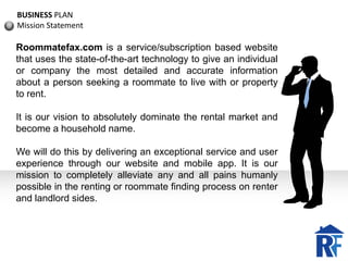 Roommatefax Inc. Pitch Deck | PPTX | Marketing and Advertising | Business