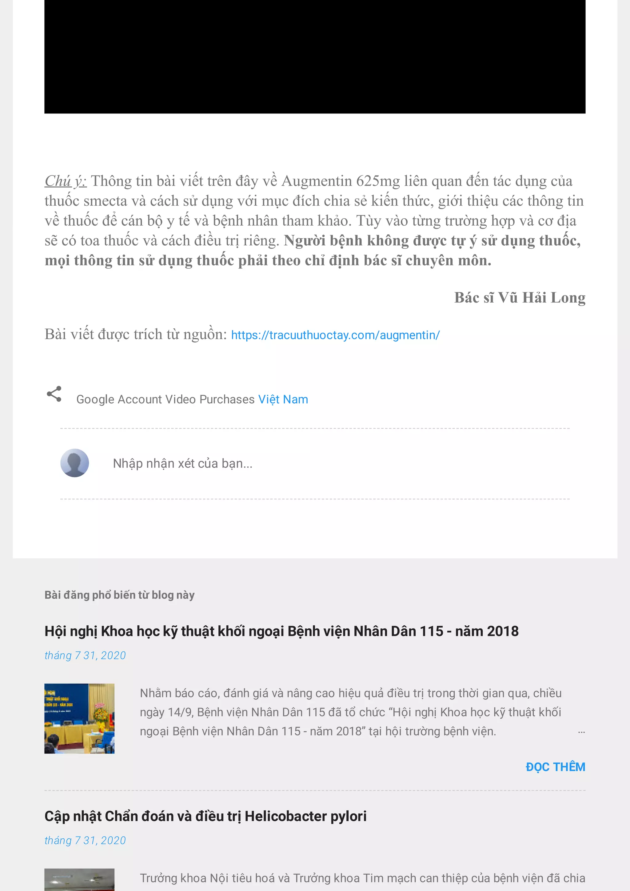 Thuoc Augmentin 625mg Cong dung lieu dung cach dung Tracuuthuoctay | PDF