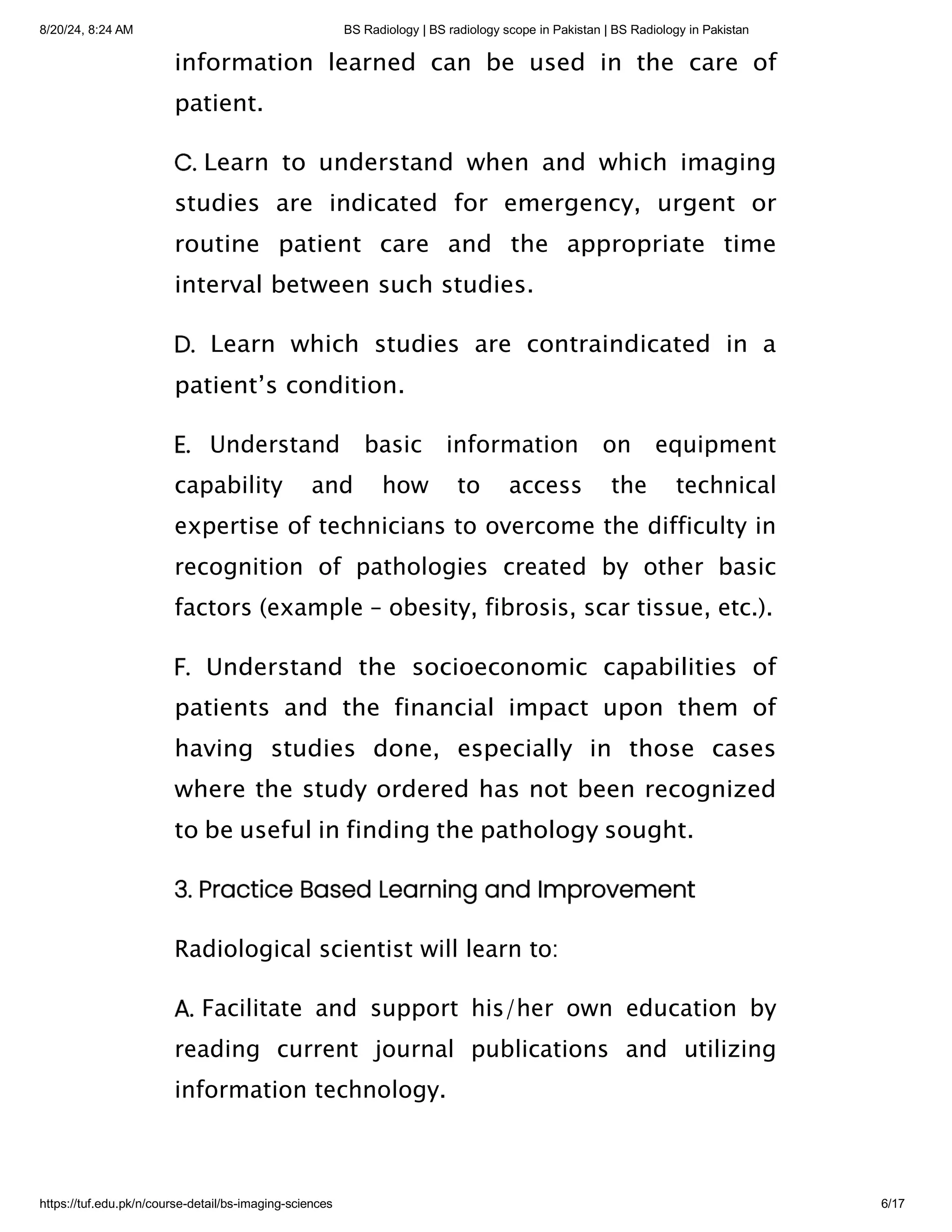 BS Radiology _ BS radiology scope in Pakistan _ BS Radiology in ...