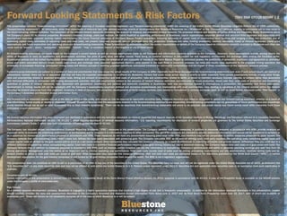 BSR - BlueStone Resources Corporate Presentation | PPT