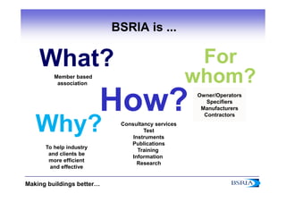 BSRIA corporate presentation 2013 | PPT