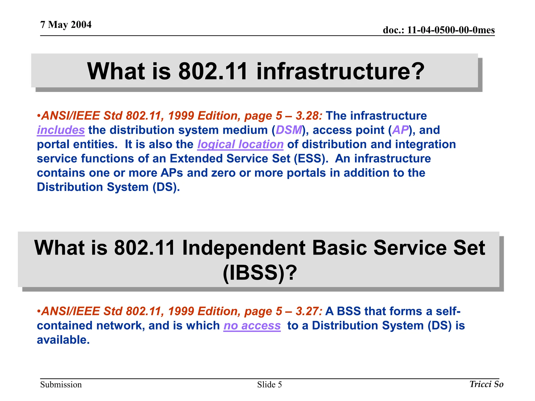 BSS and ESS Mesh.ppt