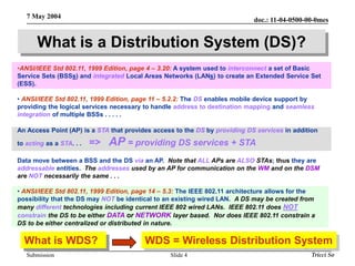 BSS and ESS Mesh.ppt