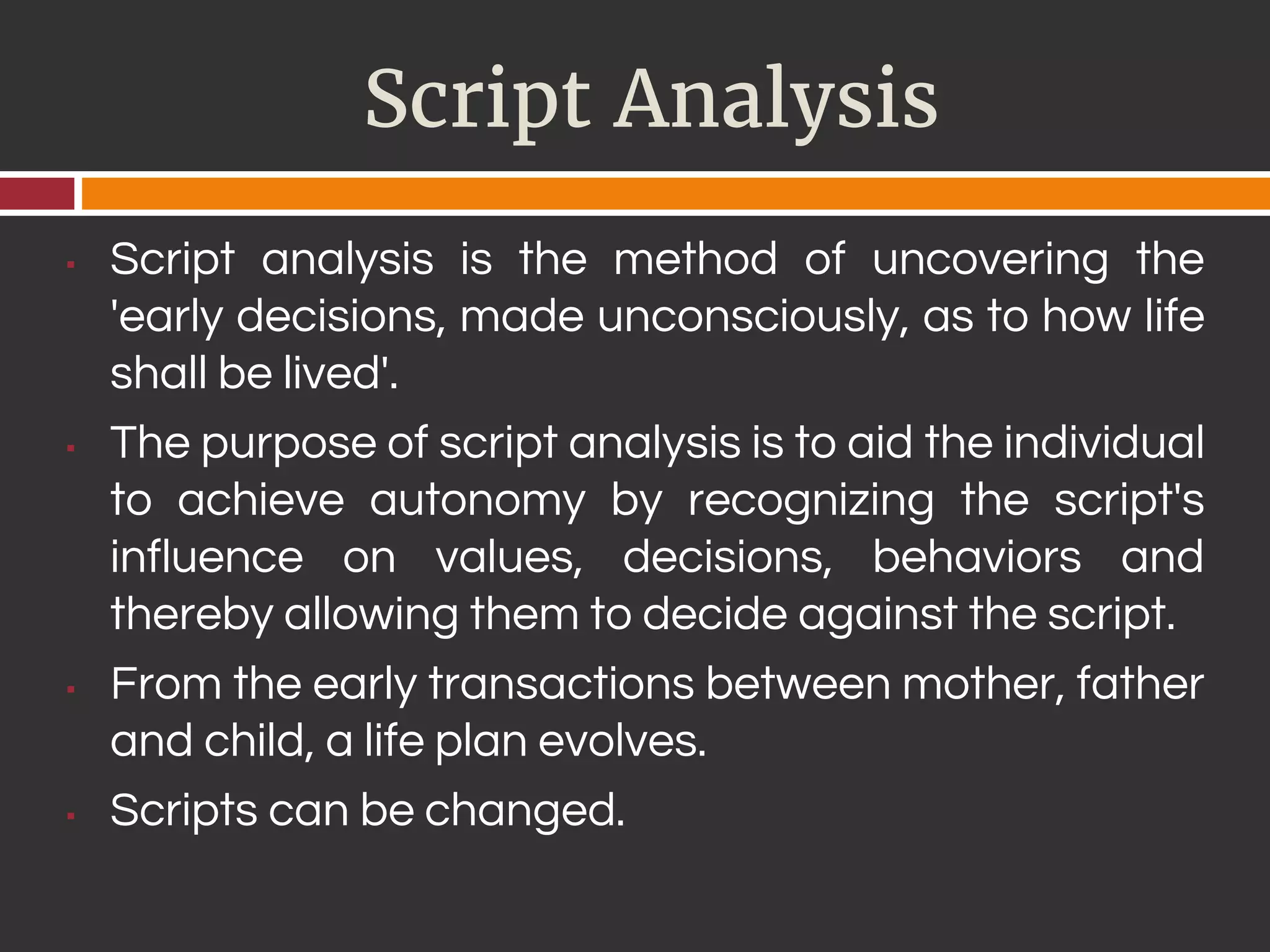 Interpersonal Styles (Transactional Analysis, Life Position, Script Analysis) | PPTX