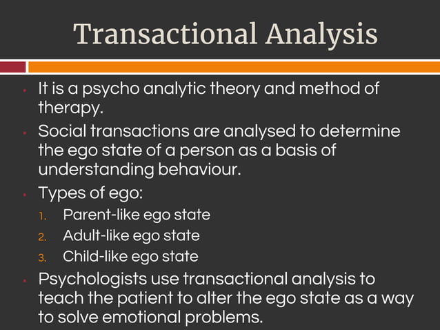 Interpersonal Styles (Transactional Analysis, Life Position, Script ...